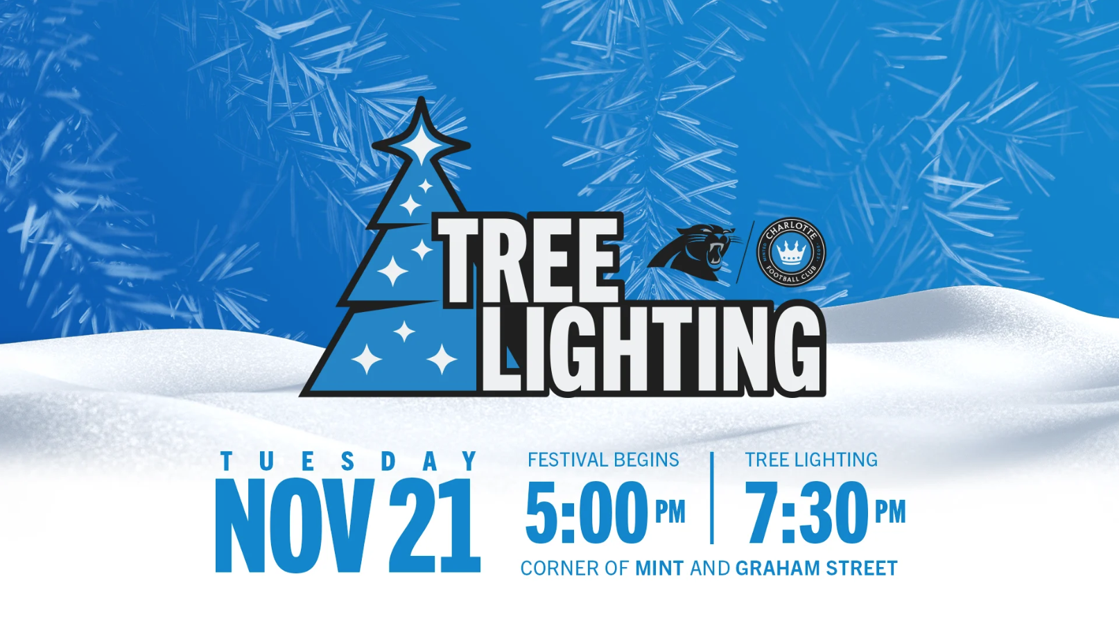CLTFC & Panthers Tree Lighting | Charlottes Got A Lot